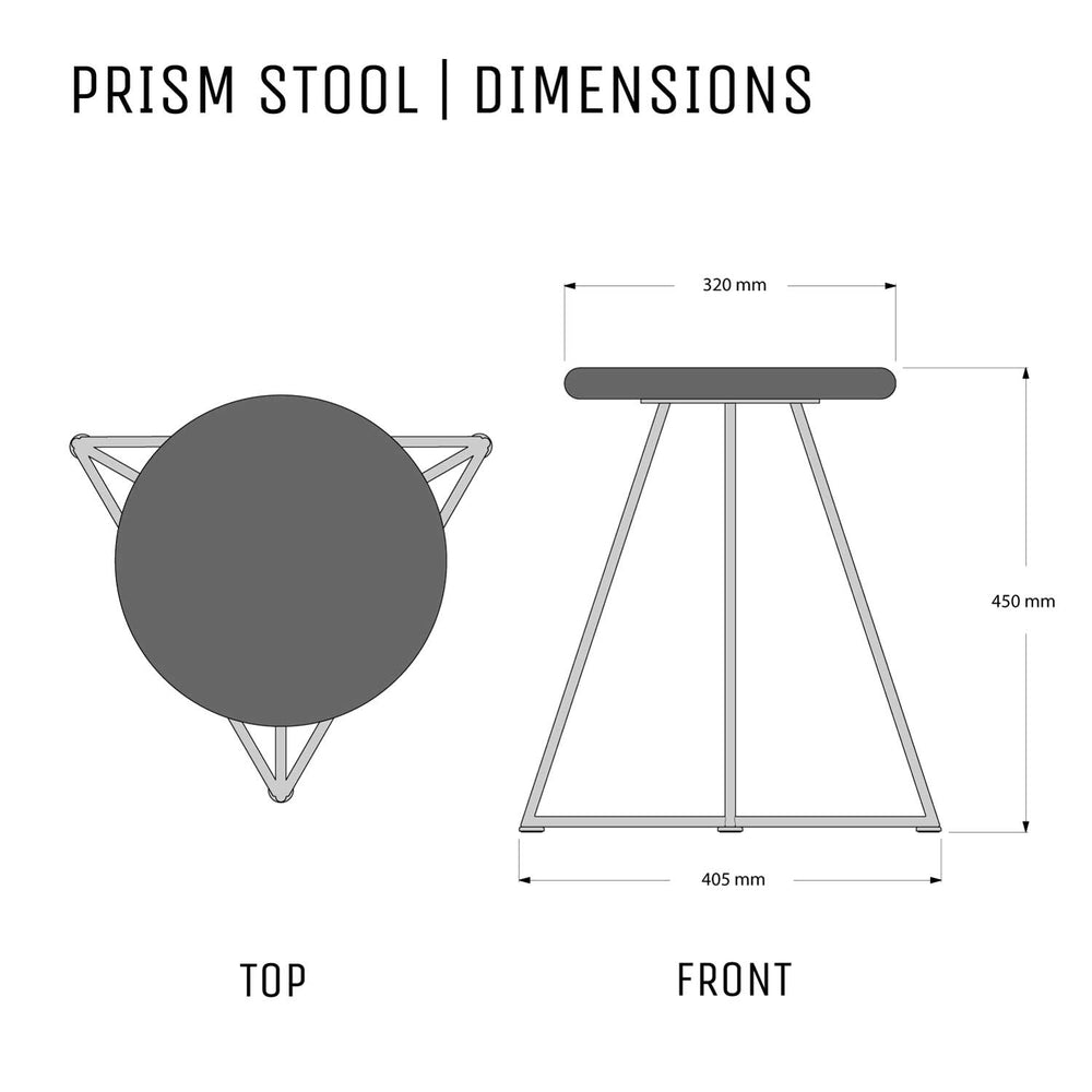 Prism Bar Stool | Hairpin Leg Stool | The Hairpin Leg Co.