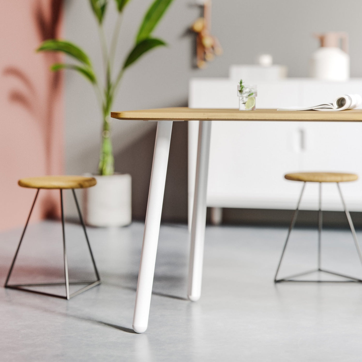 Single Pin Round Table Section Legs | Round Steel Table Legs