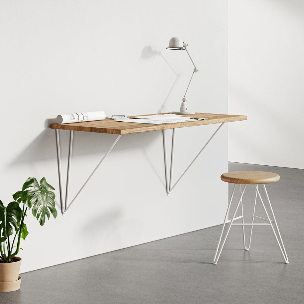 Wall Mounted Prism Desk Brackets | Black & White