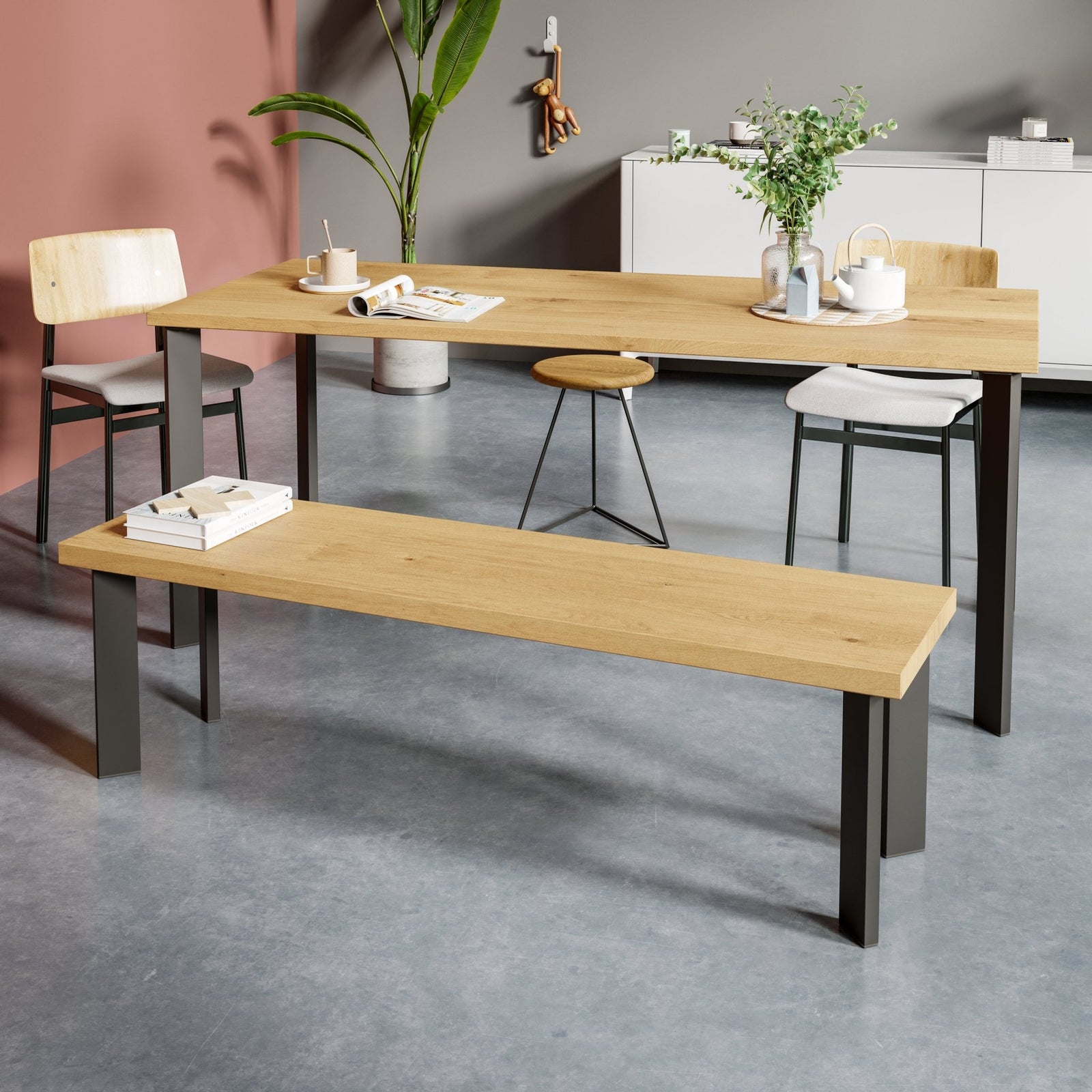 Single Pin Box Section Legs | Scandinavian Inspired Furniture