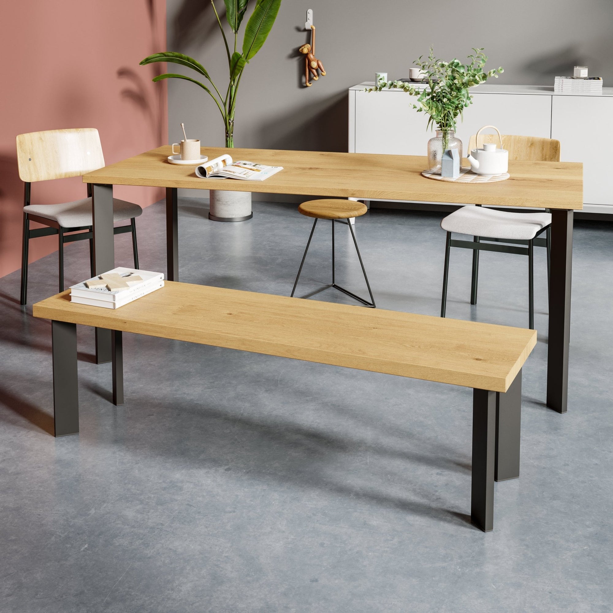 Single Pin Box Table Section Legs | Scandinavian Inspired Furniture