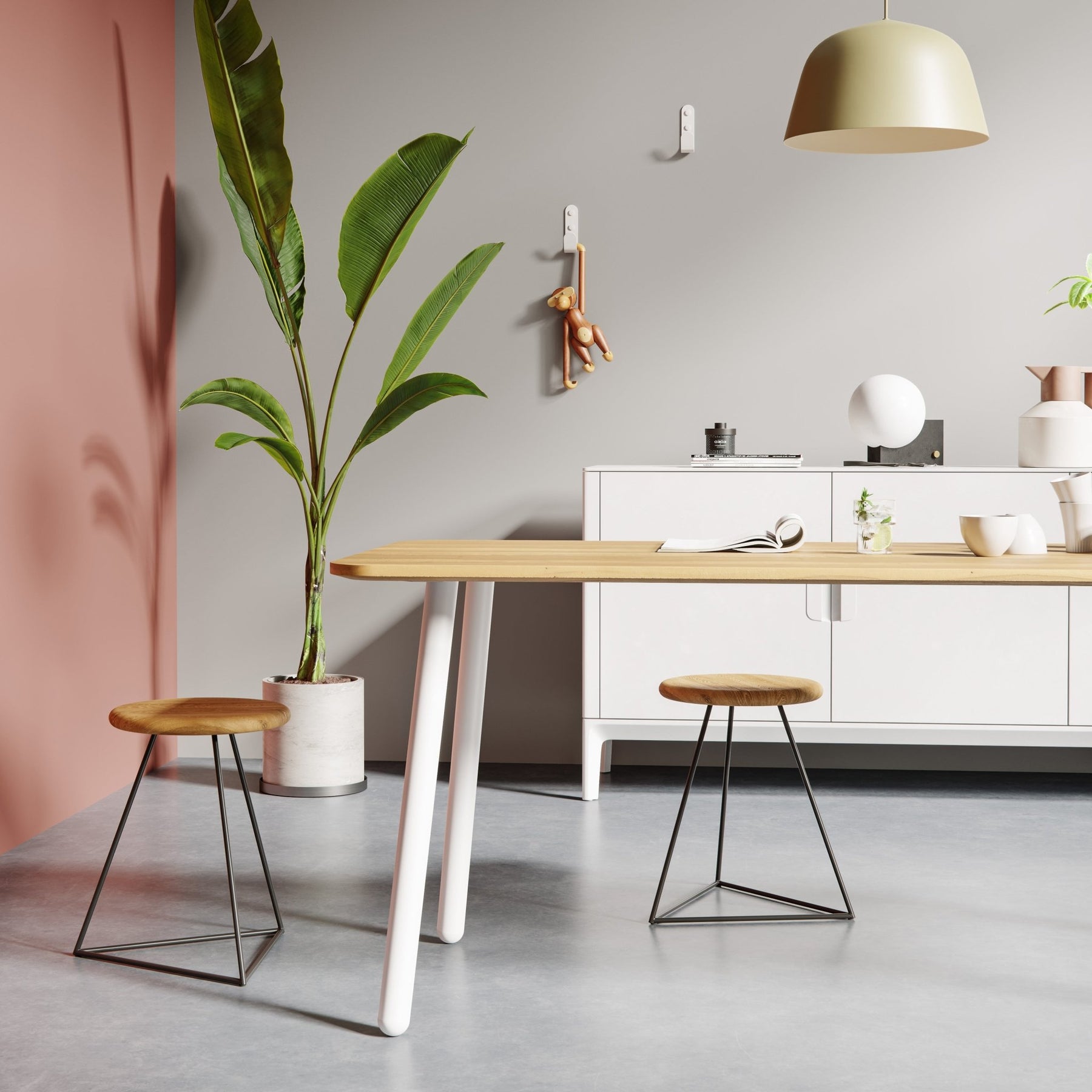 Single Pin Round Section Legs | Round Steel Table Legs